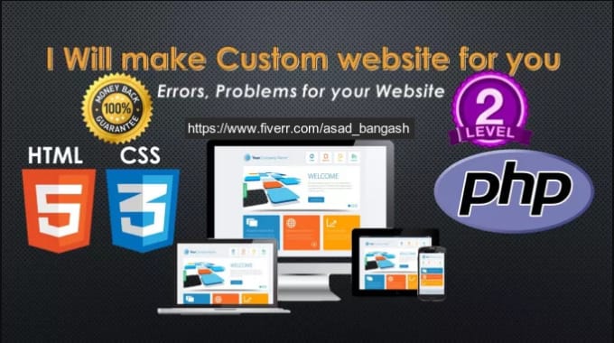 Fix Html Css Javascript Bootstrap And Php Issues By Asad Bangash Fiverr