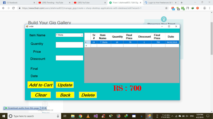 Create C Sharp Desktop Applications With Database By Aliahmad653 Fiverr