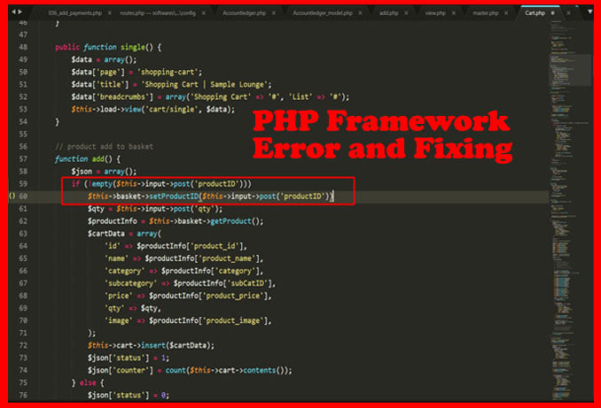 Write Your Php Codeigniter Laravel Program And Bug Error Fix By
