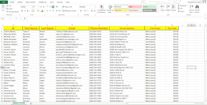 Do Excel Data Entry Web Research Email List And Web Scraping By