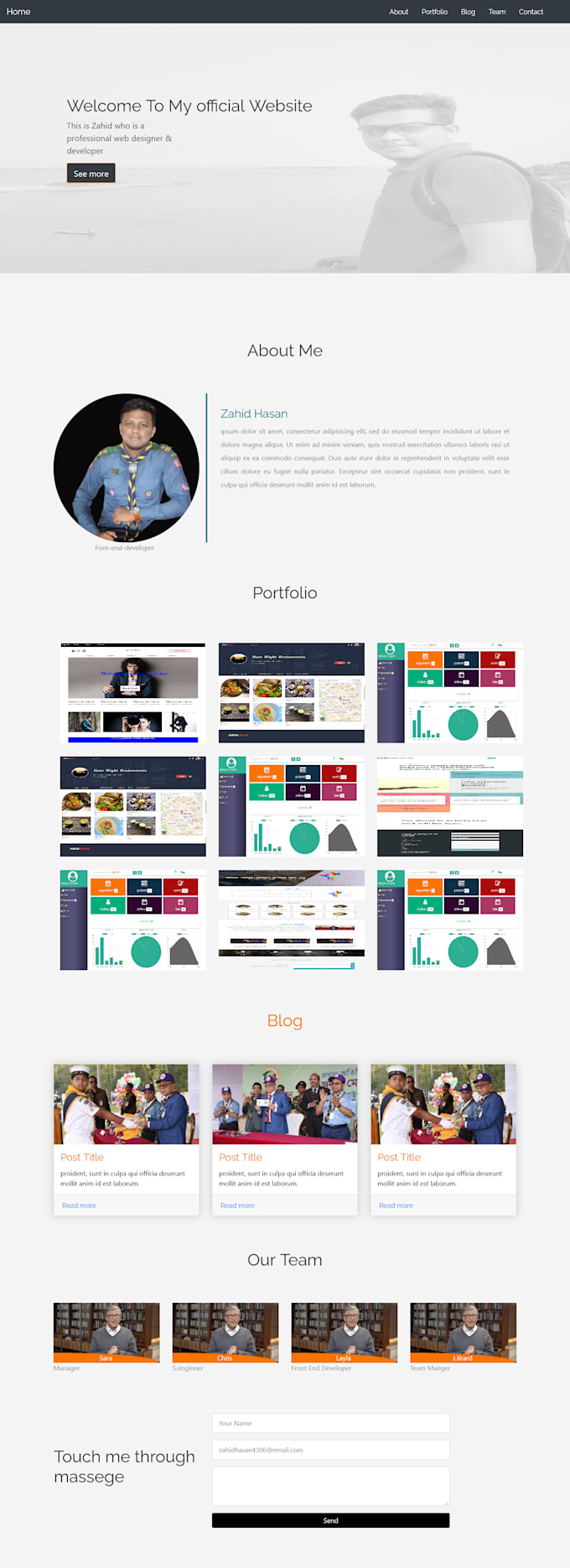 Convert Psd To Html Responsive Web Design With Bootstrap4 By Zahidh75