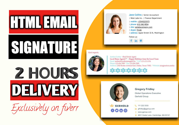 Create Clickable Html Email Signature By Rifat Akash Web Fiverr