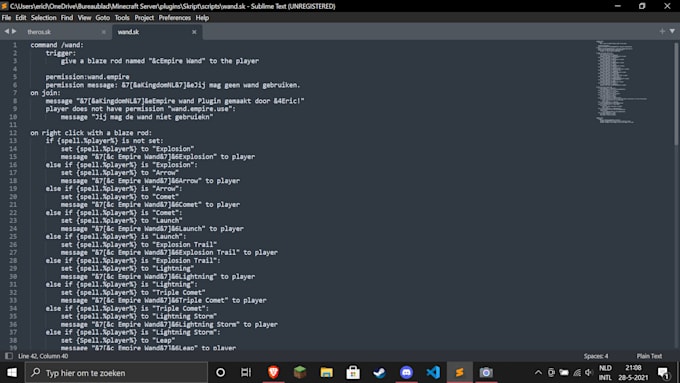 Program A Simple Minecraft Plugin For You Using Skript By Ericland