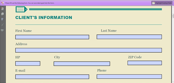 Make Interactive Fillable Pdf Form Up To 5 Pages By Sdpk71 Fiverr