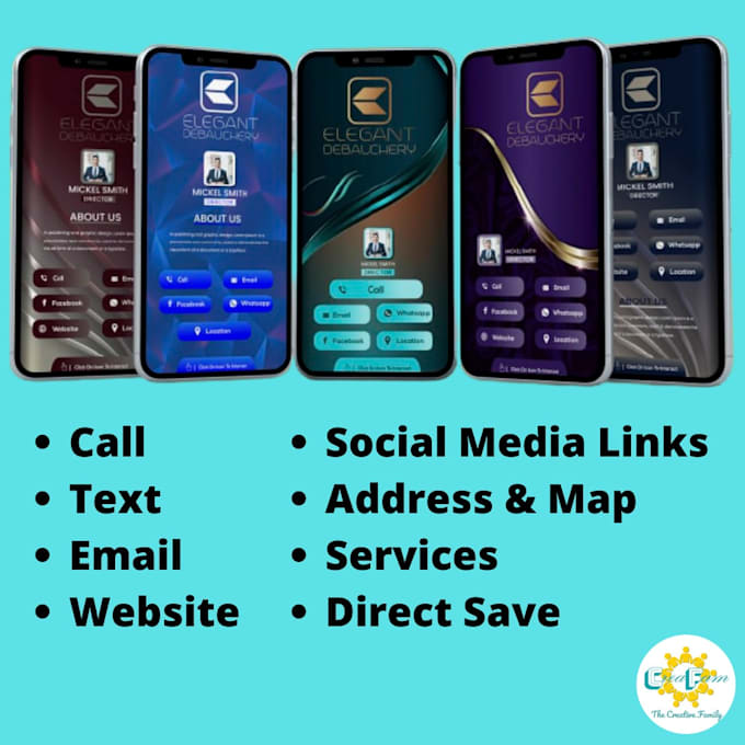 Create A Clickable Digital Business Card By Creafam Fiverr