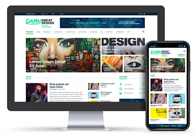 Create Responsive Website Frontend Using Html Css Js Bs Jq By Ali