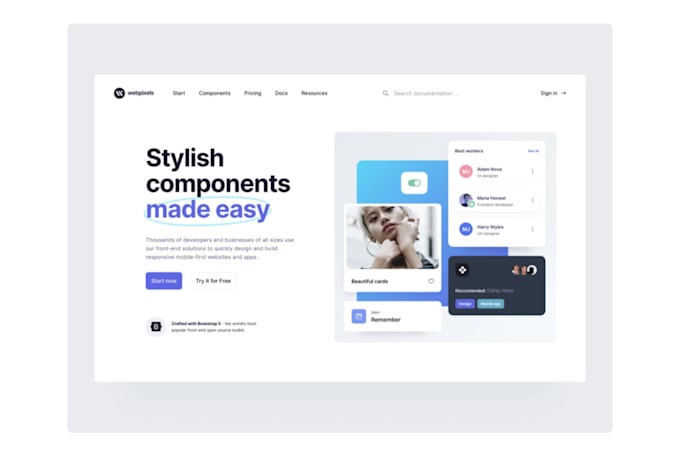 Do Html Css And Bootstrap Scripting By Wektro Fiverr