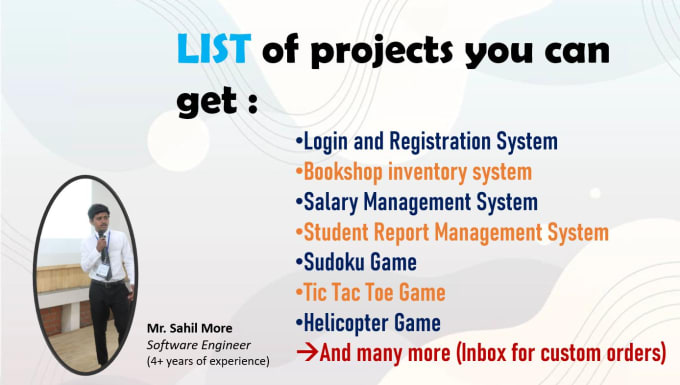 Build You A Mini Project In C Cpp Python Java Php And R By Sahil