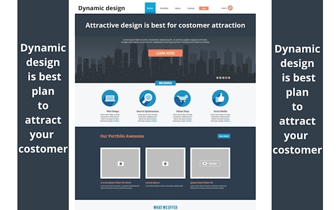 Design Bootstarp Landing Page Using Html Css Bootstarp By Atikulcoder