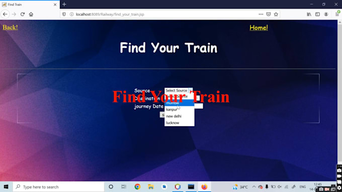 Railway Reservation System Project In Java Web Application By