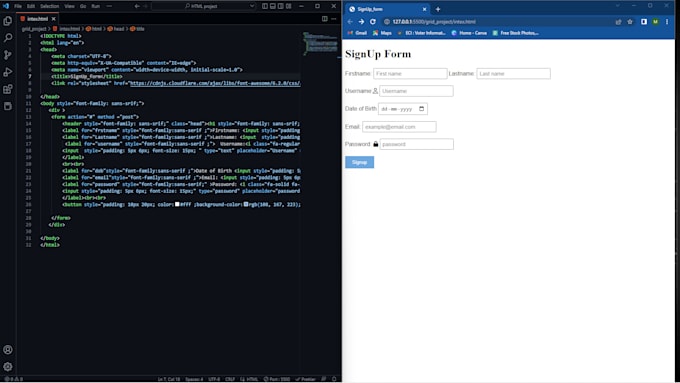Create Html Forms Source Codes By Maruthu63 Fiverr