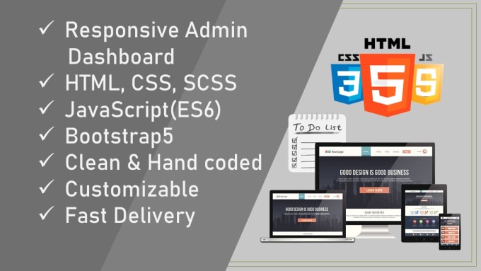 Create Admin Dashboard With Html Css Js And Bootstrap By Muneem914