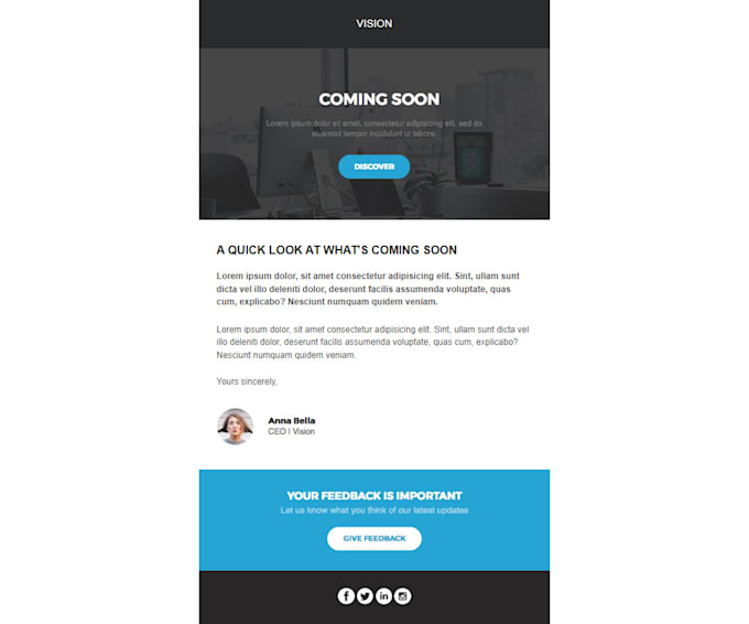 Convert Psd Figma Pdf Png To Html Email Template By Shakhawat60