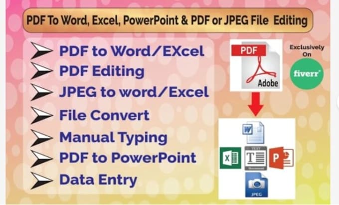 Convert Pdf To Word Pdf To Excel Copy Paste And Data Entry By