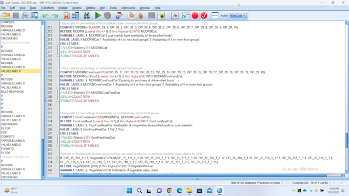 Analyze Small To Large Data Using Spss Syntax By Salauddingis Fiverr
