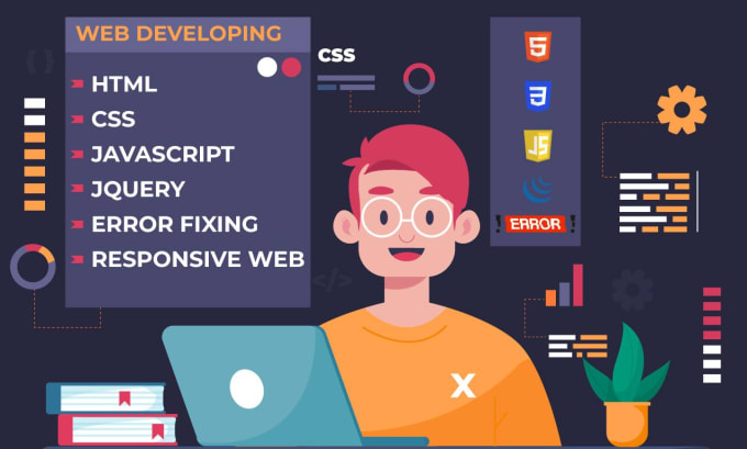 Do Web Programing Using Html Css Js Jq Bootstrap Etc By