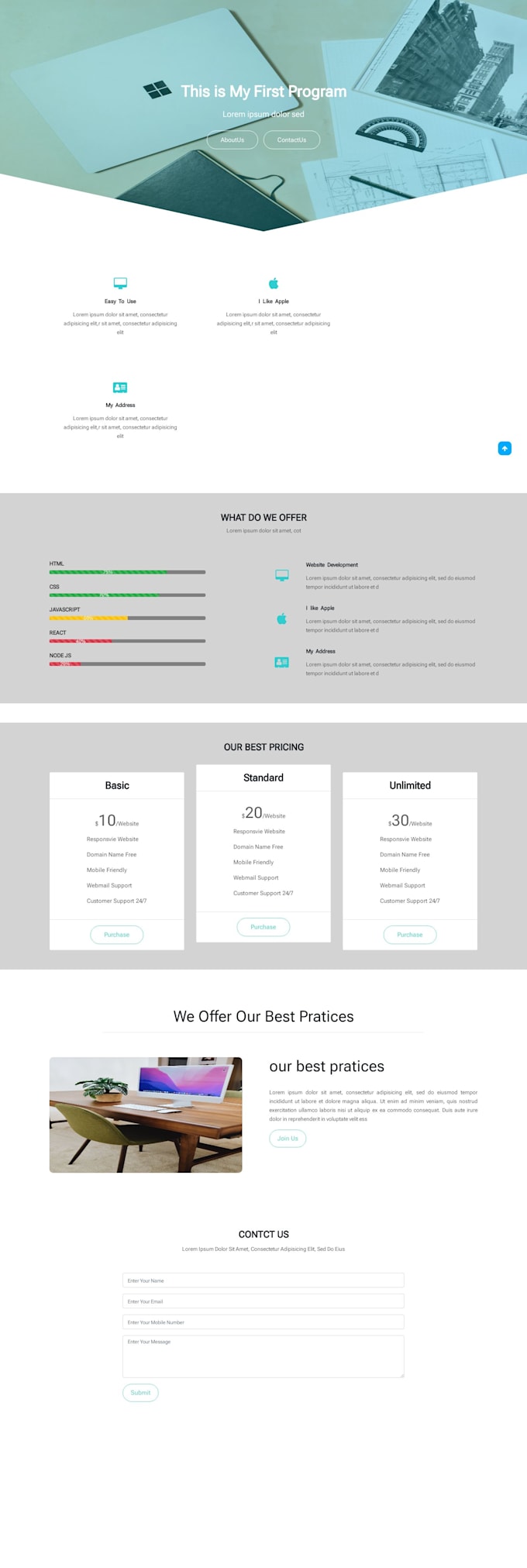 Create Responsive Websites In Html Css Javascript Reactjs By Wasimsaad