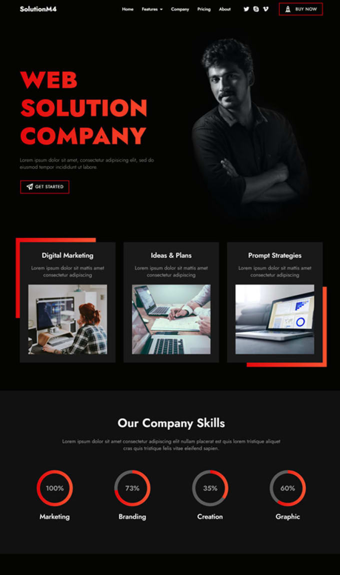 Create Responsive Website Design Using Html Css Js Bootstrap By