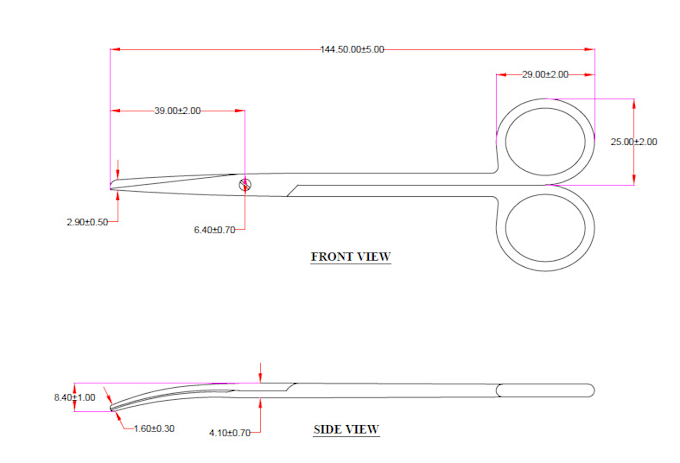 Make Technical Drawings For Surgical Instruments Medical Devices By