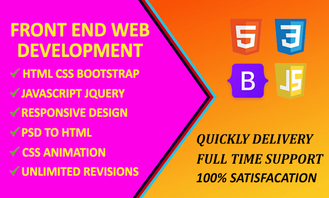 Be Your Front End Web Developer With Html Css Bootstrap Javascript By
