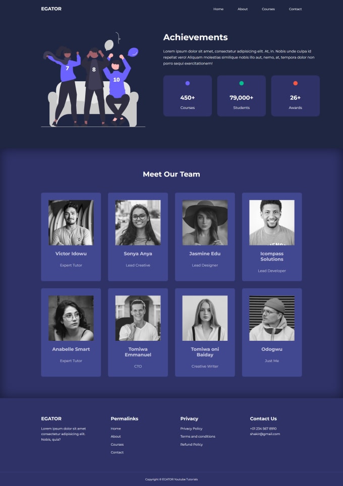Custom Html Css And Javascript Code For Responsive Websites By