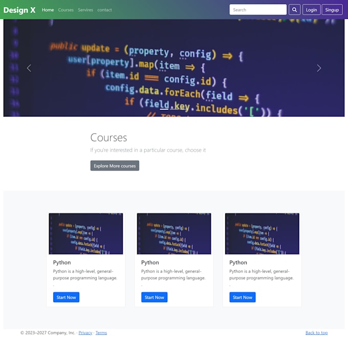 Do Your Front End Website Development In Html Css Bootstrap By