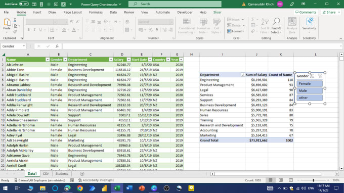 Provide Excel Formulas Pivot Tables Dashboard Tasks By Qamaruddin12