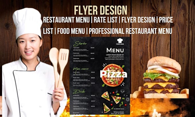 Design Professional Restaurant Menu Price List Food Menu And Flyer