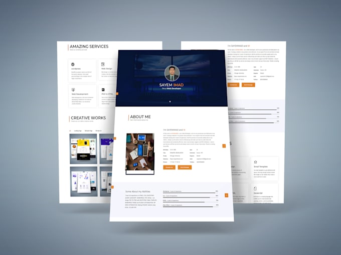 Build A Personal Portfolio Website Business Website Html Css Js Jq