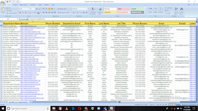 Find The Email Phone Address Websites Excel Data Entry By