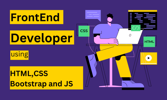 Be Your Front End Web Developer Using Html Css Bootstrap And Js By