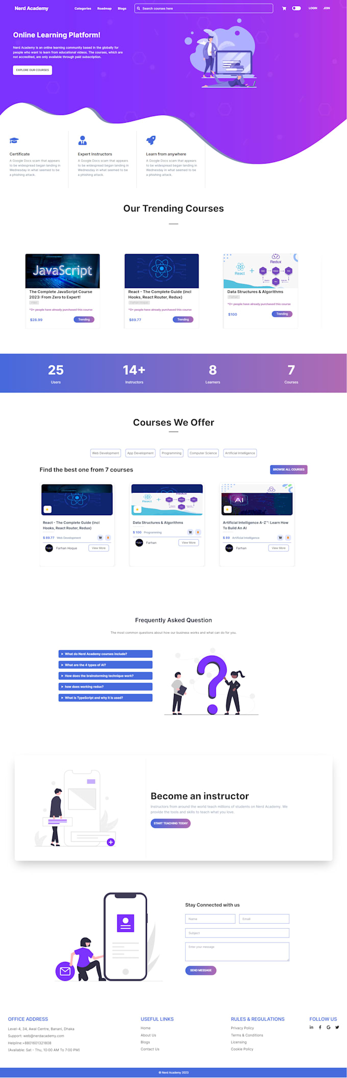 Develop Website In Full Mern Stack React Js Node Js Backend By Neasher1