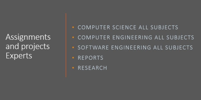 Code And Write Computer Science Assignments Projects Tasks By