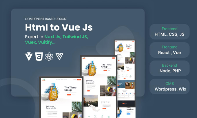 Build Vue Js Website Vue Js Bug Fix Html To Vue Nuxt Vuex By Chirag