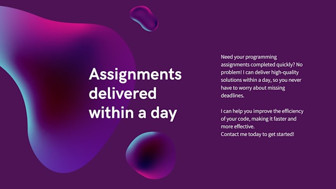 Write Programming Assignments For You In Python C Cpp Java Mysql Etc By