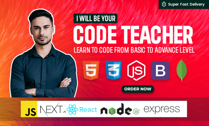 Teach Or Help You Learn Html Css Javascript React Node Mern By
