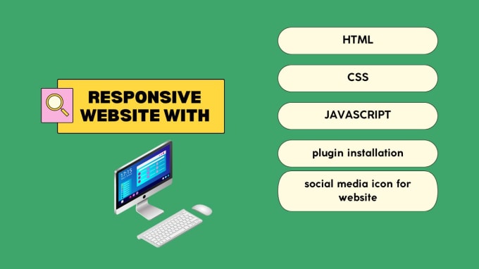 Creats Responsive Websites In Html Css Javascript React Nodejs Nextjs