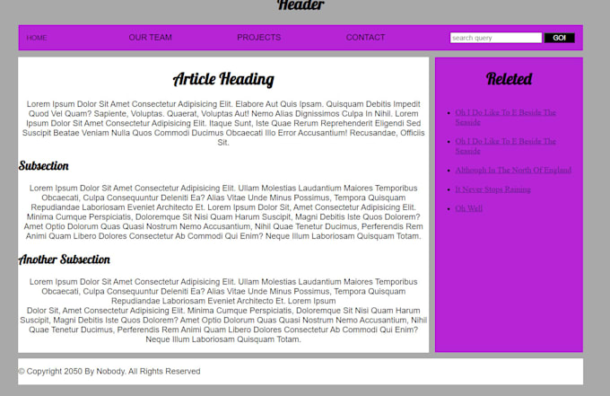 Craft Engaging Webpages With Html Css And Javascript By Yogeshrrr Fiverr