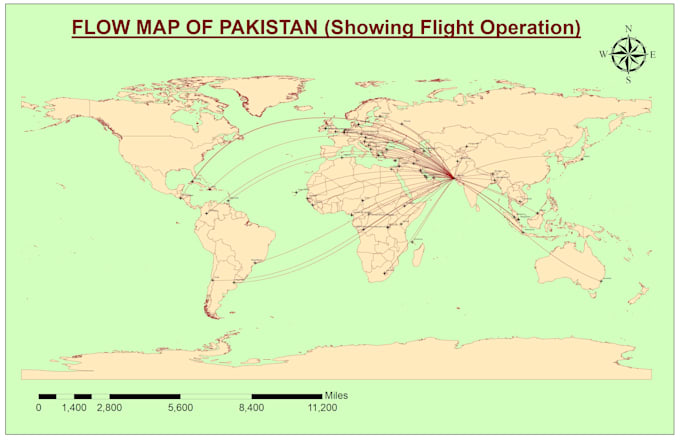 Create Flow Maps Of National And International Routes By Raaziazafar