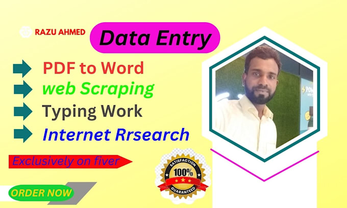 Do Data Entry Web Research And Scraping Copy Paste Work As A Expert By