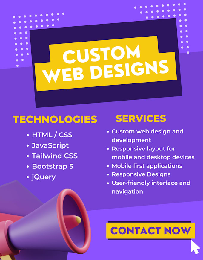 Create A Custom Responsive Website Design With Html Css And Javascript
