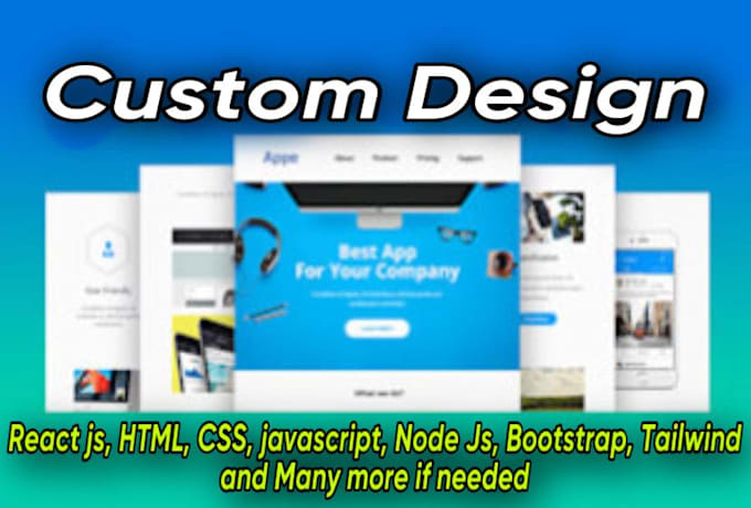 Develop A Website Using React Any Design I Make For You By