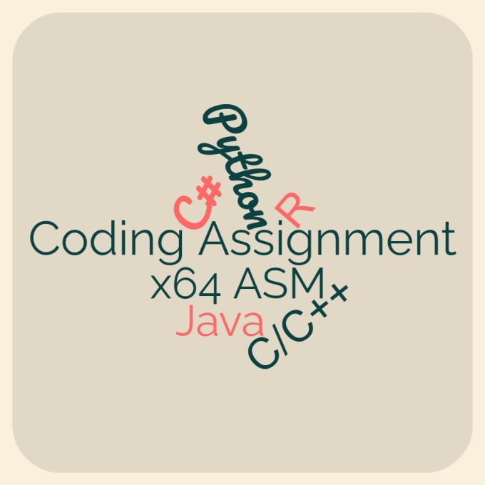 Help You With A Coding Assignment In C Csharp Java Python R
