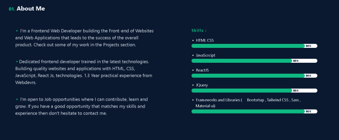 Be Your Frontend Developer Using Html Css Bootstrap React Js By