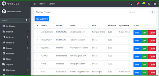 Do Templating The Adminlte 3 On Your Provided Database In Php Quickly