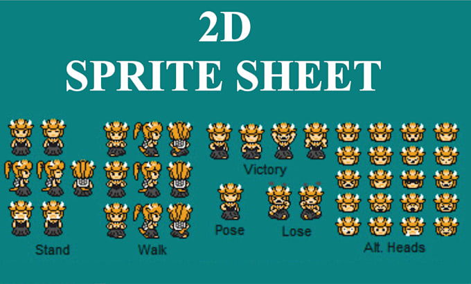 Make Game Asset 2d Sprite Sheet Animation Sprite Sheet For Your Game