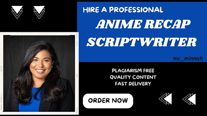 Write Anime Script Manga Or Manhwa Recap Movie Script Screenplay Ebook