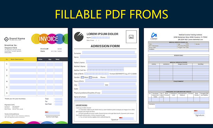 Create Design And Convert To A Fillable Pdf Form By Irfansadiqchowd