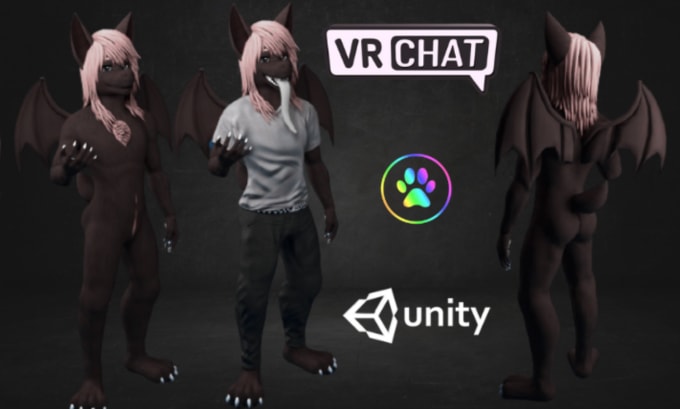 Do Custom Furry Vrchat Avatar Vseeface D Furry Model Nsfw Fursona