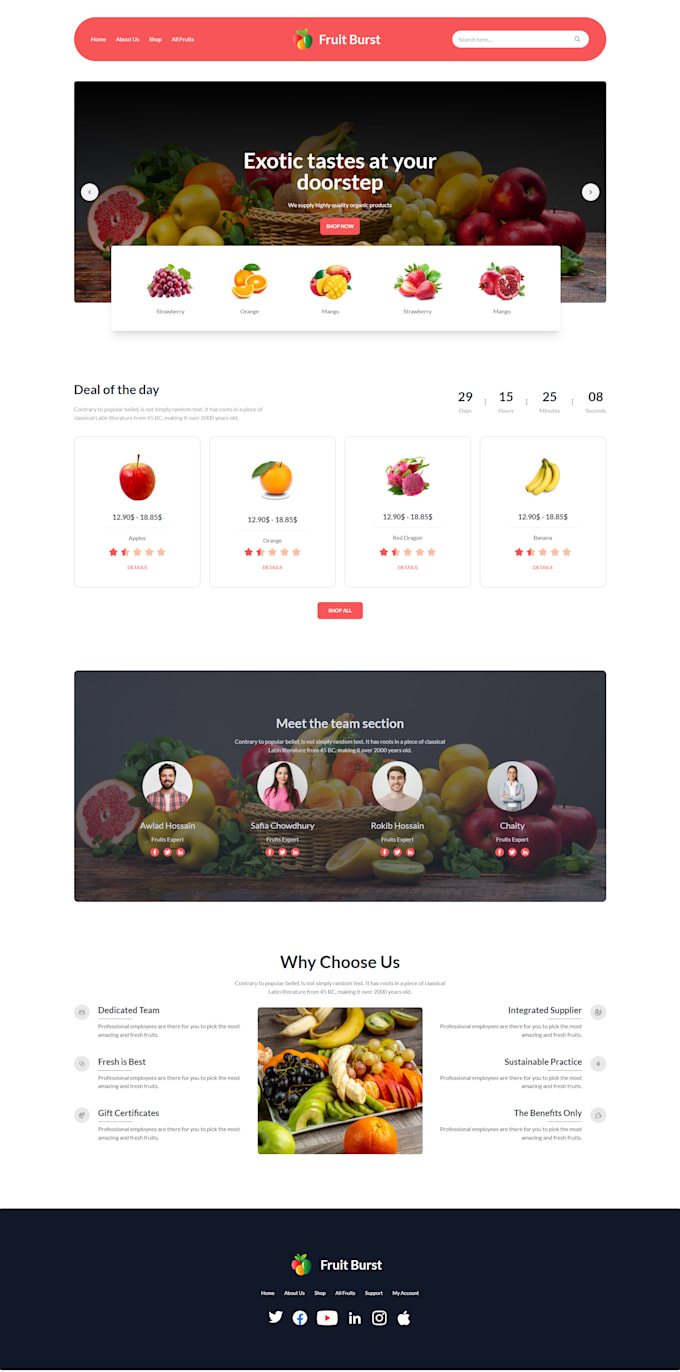 Do Your Frontend Web Design Using React Html Css Bootstrap Javascript